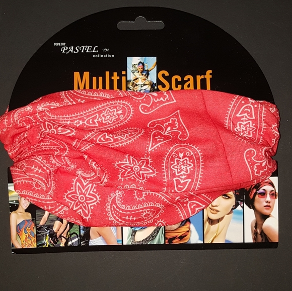 Accessories | Red Bandana Face Mask Face Shield | Poshmark